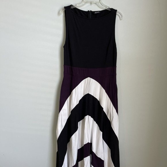 eshakti | Dresses | Eshakti Purple White Sleeveless Maxi Dress | Poshmark